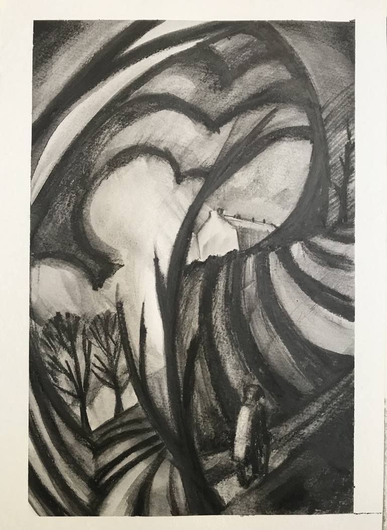 Returning to the farm Drawing by Gary Anderson | Saatchi Art