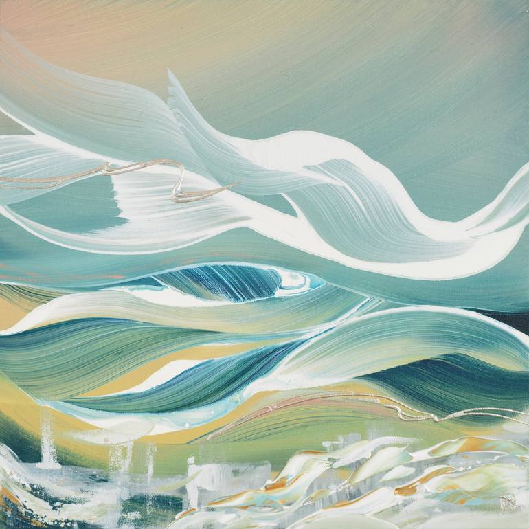 Azure Bliss Painting by Novi Lim | Saatchi Art