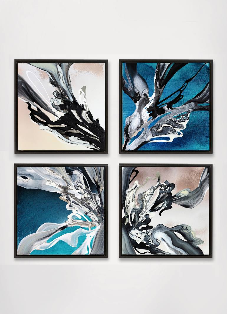 Unearthed Quadriptych Painting by Novi Lim | Saatchi Art