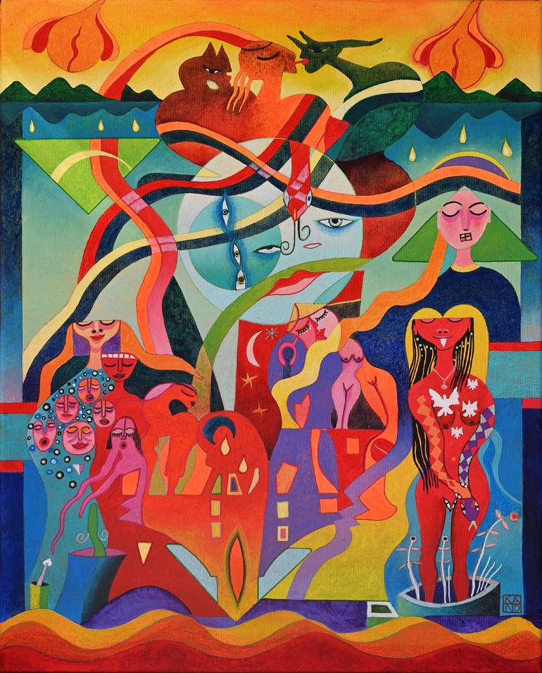 involved in what to come Painting by Helmut Kand | Saatchi Art