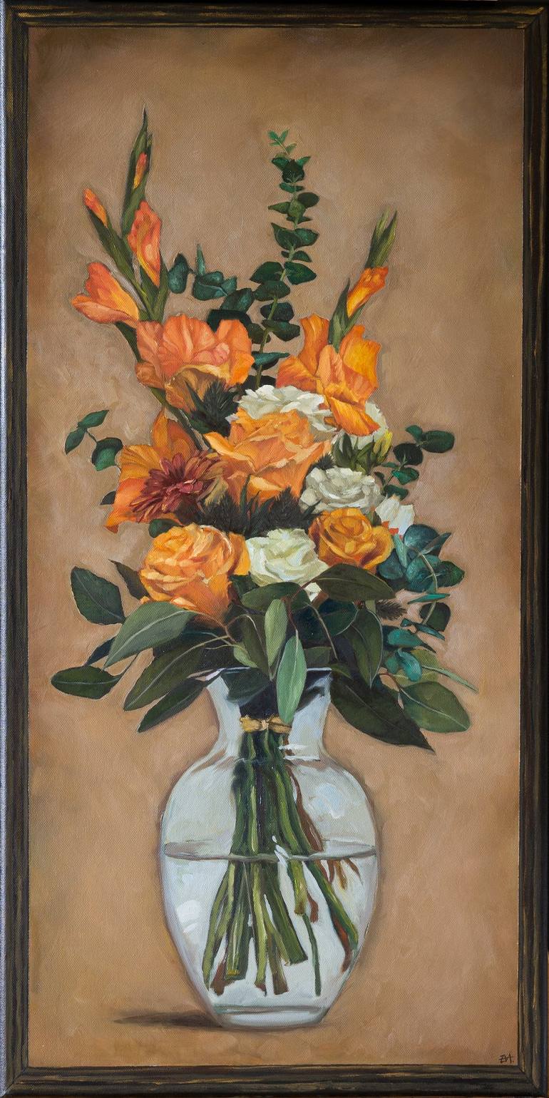 Resilient Petals Painting by Eva Chen | Saatchi Art