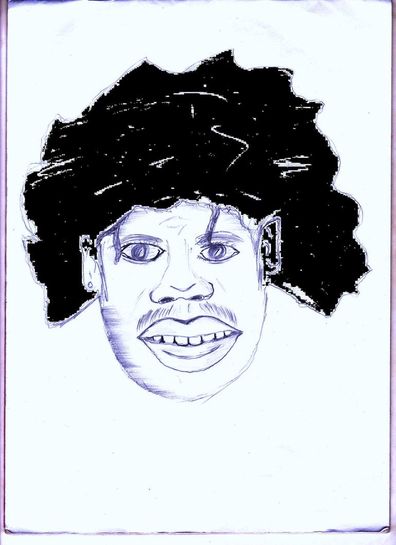 African Man Drawing by aaron artist | Saatchi Art