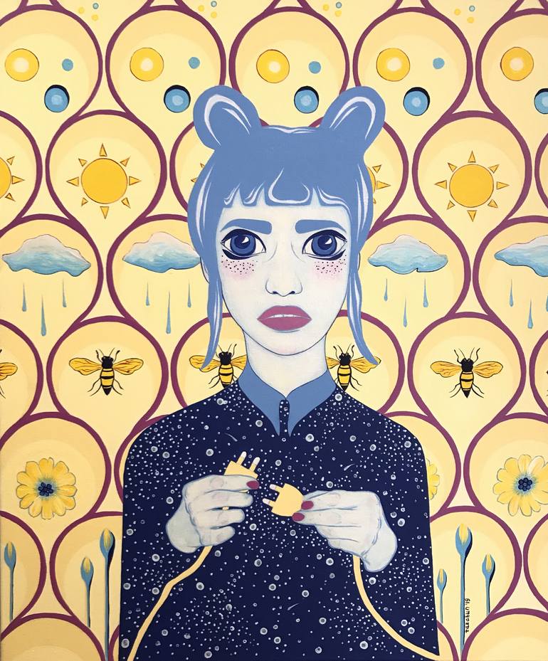 girl nature Painting by Yeuhen Tarabun | Saatchi Art