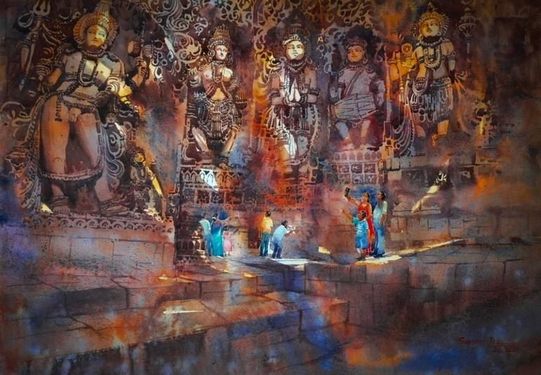 Persists with time-I Painting by Subhajit Paul | Saatchi Art
