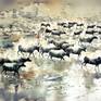 The Herd Painting by Subhajit Paul | Saatchi Art