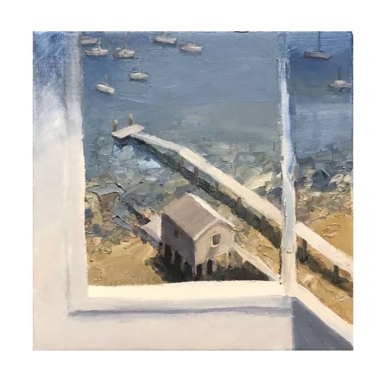 Paradise beach boatshed Painting by Peter Finlay | Saatchi Art