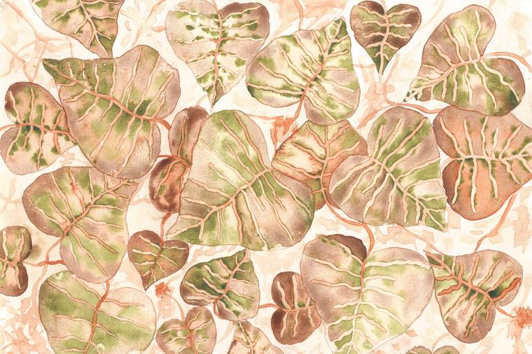 Monstera Deliciosa Pastel Pattern Painting by Cesar Torres | Saatchi Art
