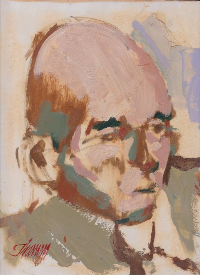 Businessman Head Study Painting by John Thamm | Saatchi Art