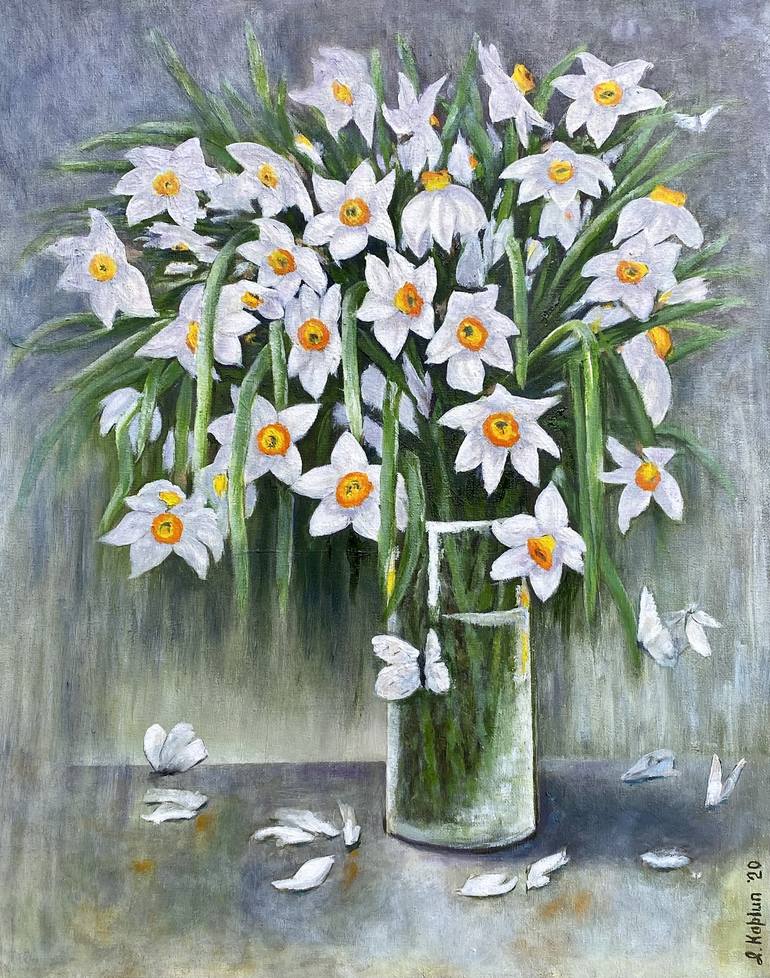 Spring Forever. Daffodils Painting. Painting by Irina Kaplun | Saatchi Art