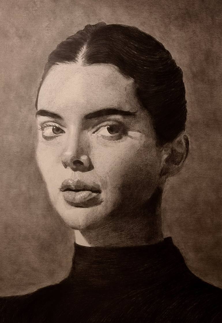 Kendall Jenner - Portrait 2025 era Drawing by Rj Reid | Saatchi Art ...