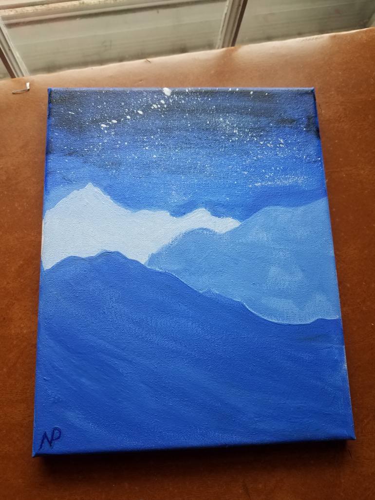Night on the mountains Painting by Natasha Pham | Saatchi Art