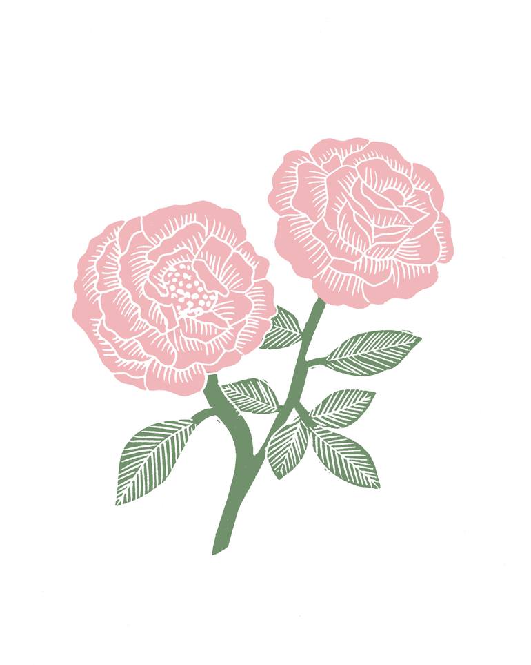 Printmaking Clipart Flower