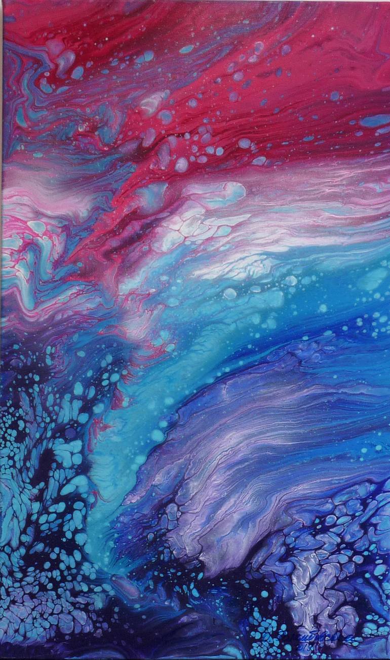 Ice and Flame Painting Painting by Olena Golembovska | Saatchi Art