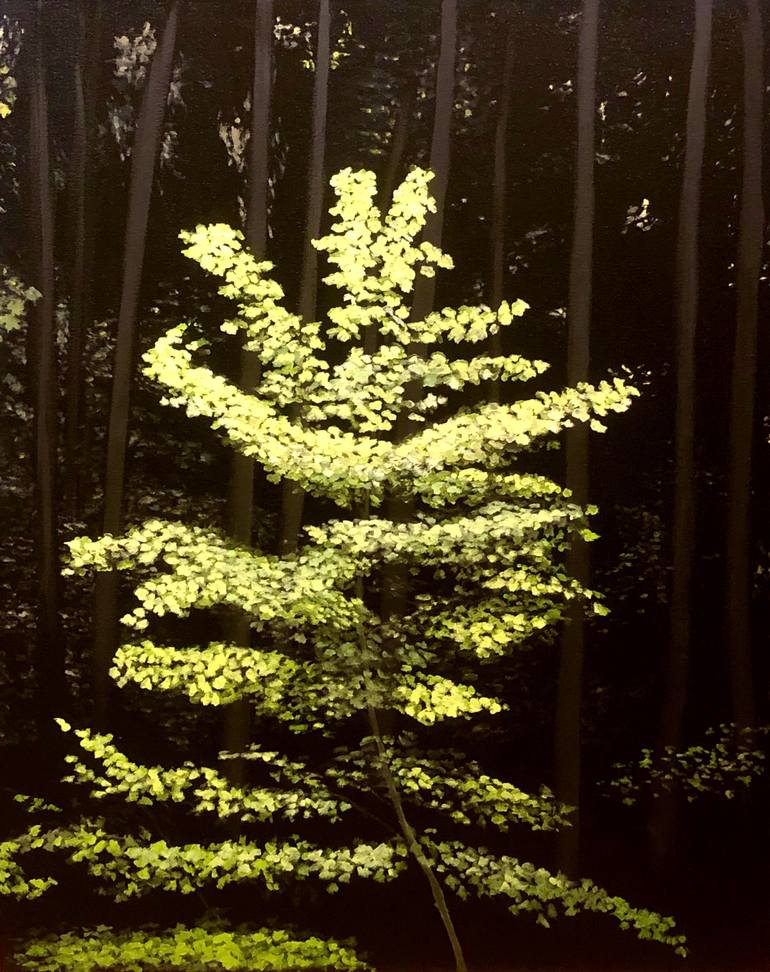 Solo Tree, State Forest Painting by Brendan Kramp | Saatchi Art