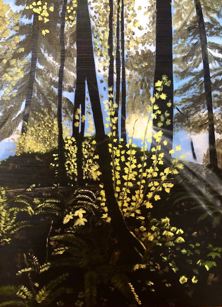 Japanese Garden: The Path Painting by Brendan Kramp | Saatchi Art