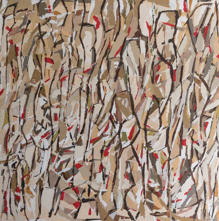 Hidden Figures with a touch of Red Painting by Amanda McColl | Saatchi Art