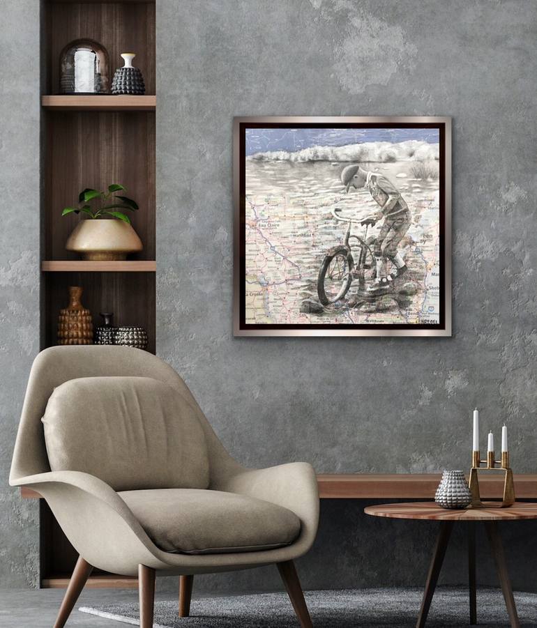 River Crossing Drawing by Kathryn Regel | Saatchi Art