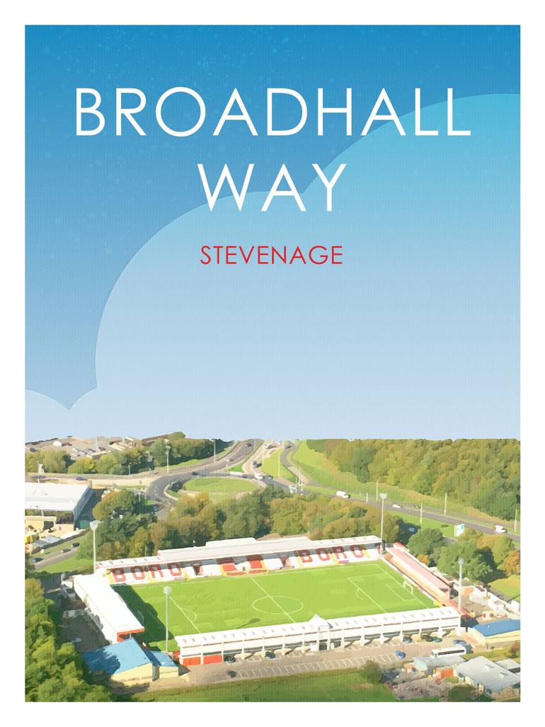 Stevenage - Broadhall Way Retro Painting by David Marston | Saatchi Art
