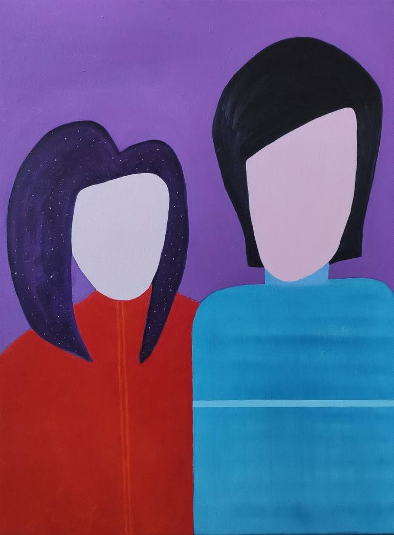 Two figures Painting by Sebastian Poplawski | Saatchi Art