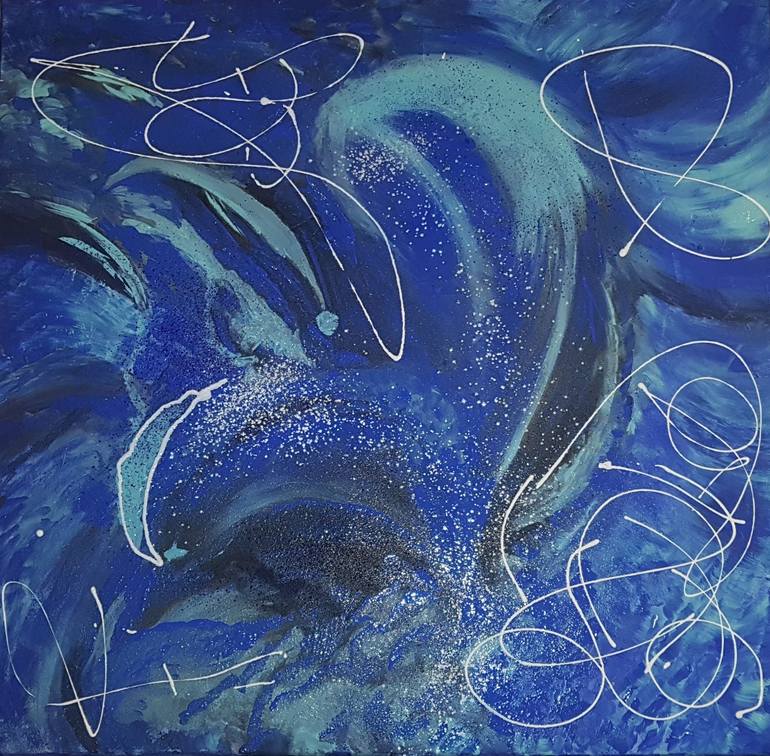 Deep blue dreams I Painting by Stephanie Koob | Saatchi Art