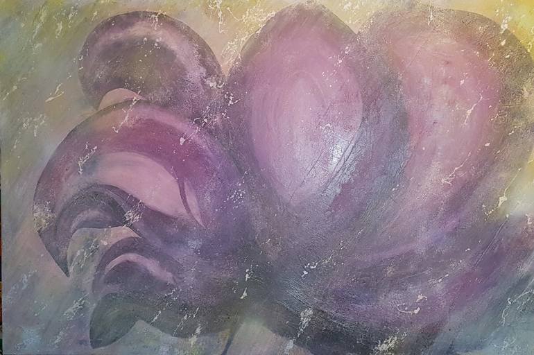 magnolia blossom in april snow Painting by Stephanie Koob | Saatchi Art