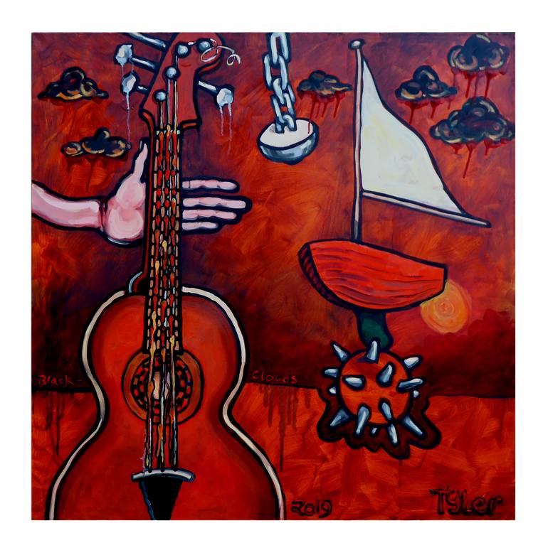 Black Clouds Painting by Andrew Tyler | Saatchi Art