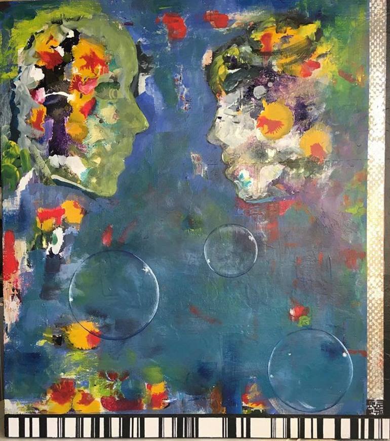 IN LOVE WITH THE ALGORITHM Painting by ApRajiTa Chadha | Saatchi Art