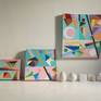 pastel geometric Painting by mary shackman | Saatchi Art