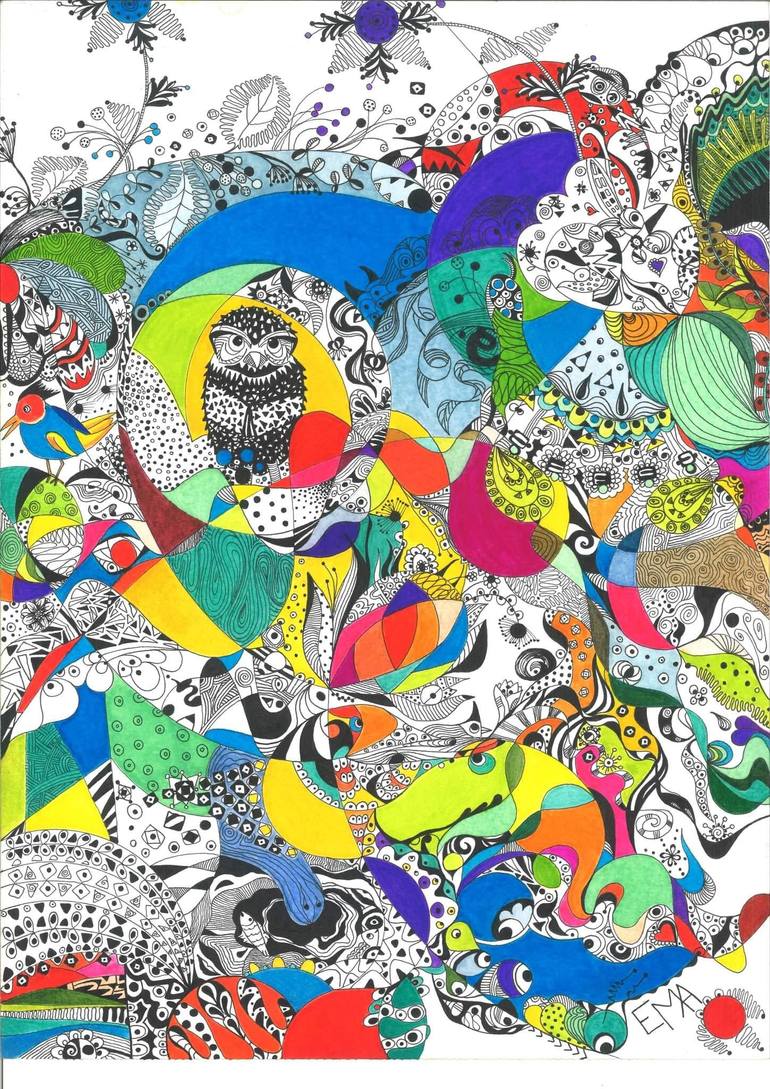 Forest Drawing by Ema Ribeiro | Saatchi Art