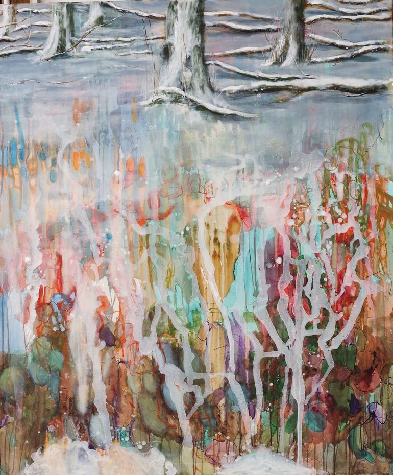 Winter Marsh Painting by Simone Weber | Saatchi Art