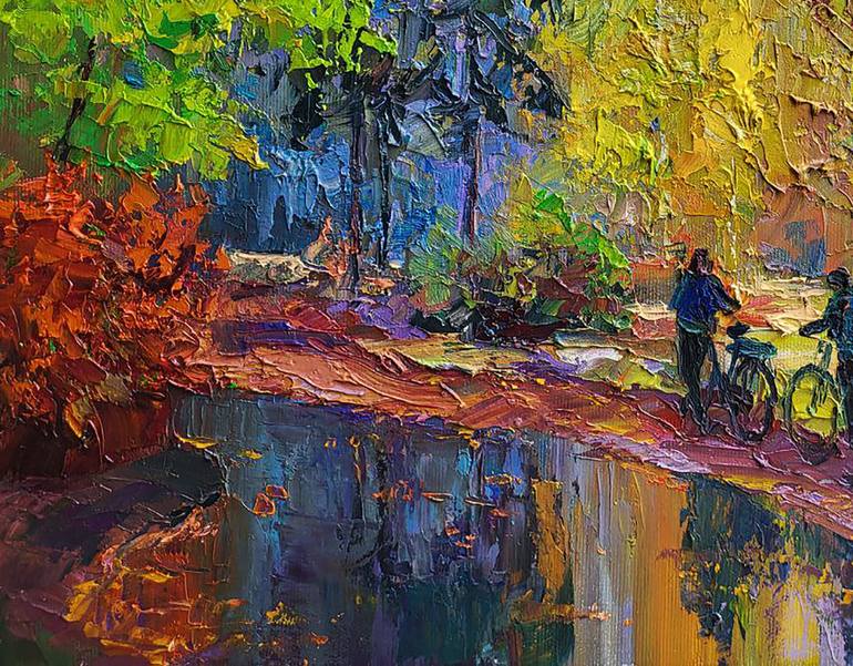 Oil painting Mushroom Pickers Boris Serdyuk Painting by Boris Serdyuk ...