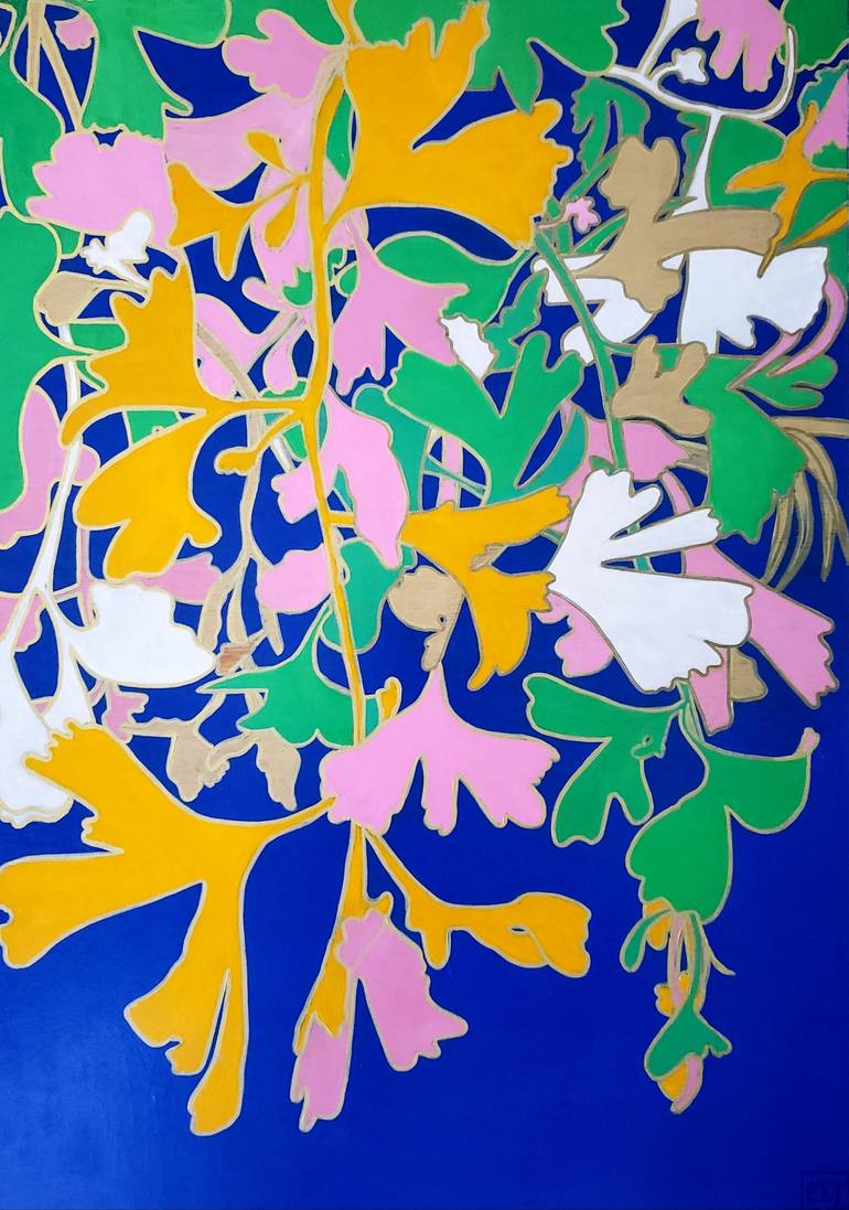 Ginkgo-Summer Painting by Emma Justice | Saatchi Art