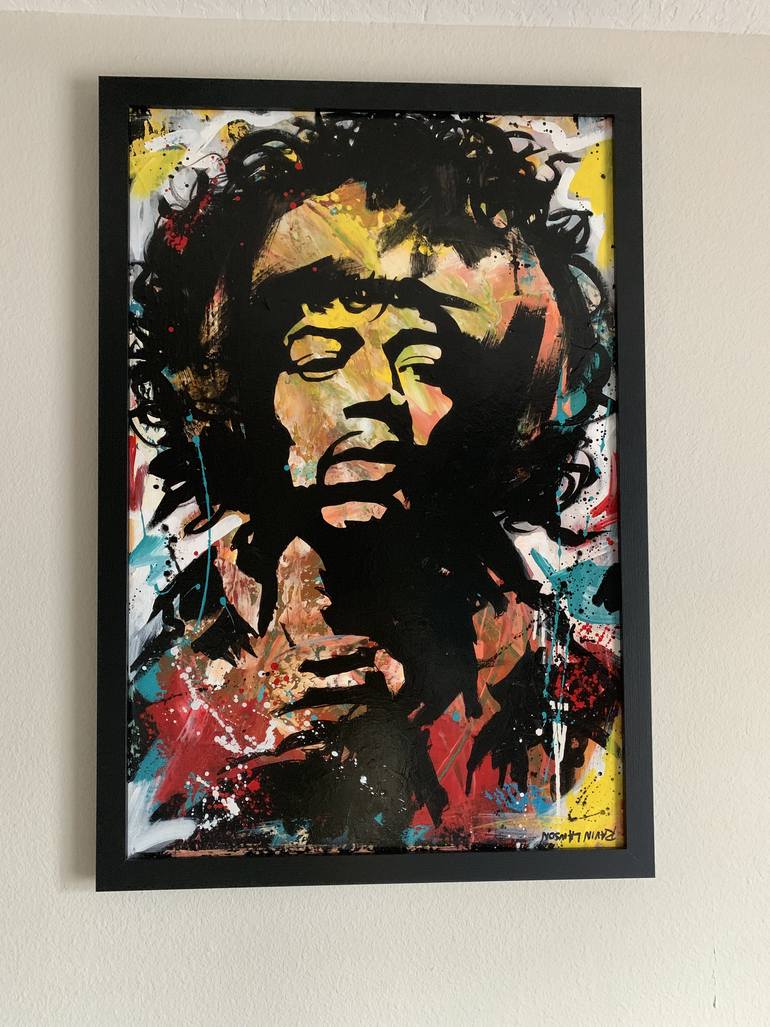 Jimi Hendrix Painting by Ravin Lawson | Saatchi Art
