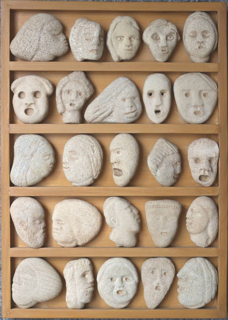 Shingle composition Sculpture by Michalis Kevgas | Saatchi Art