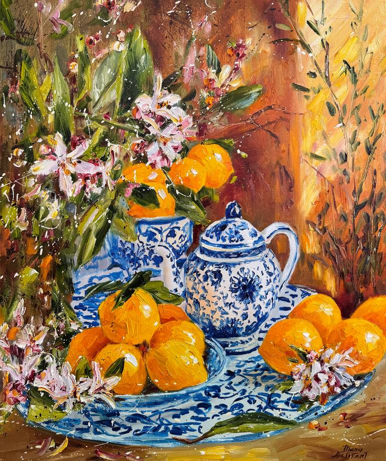 Natura Morta con Limoni Painting by Diana Malivani | Saatchi Art