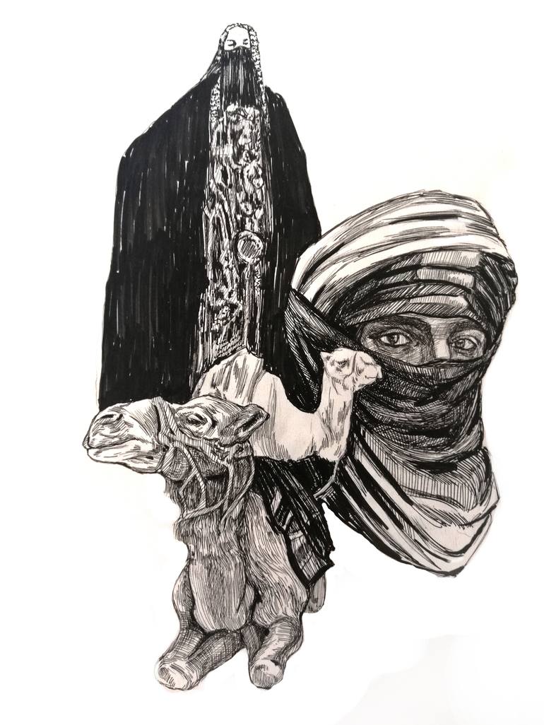 Nomad Drawing by Maria-Elena Dermendzhieva | Saatchi Art