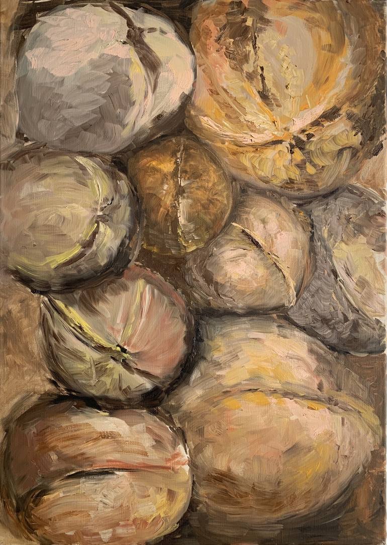 Walnuts Painting by Yulia Yakunina | Saatchi Art