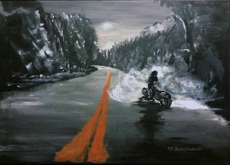 The Hard Line Painting by James Gastovski | Saatchi Art