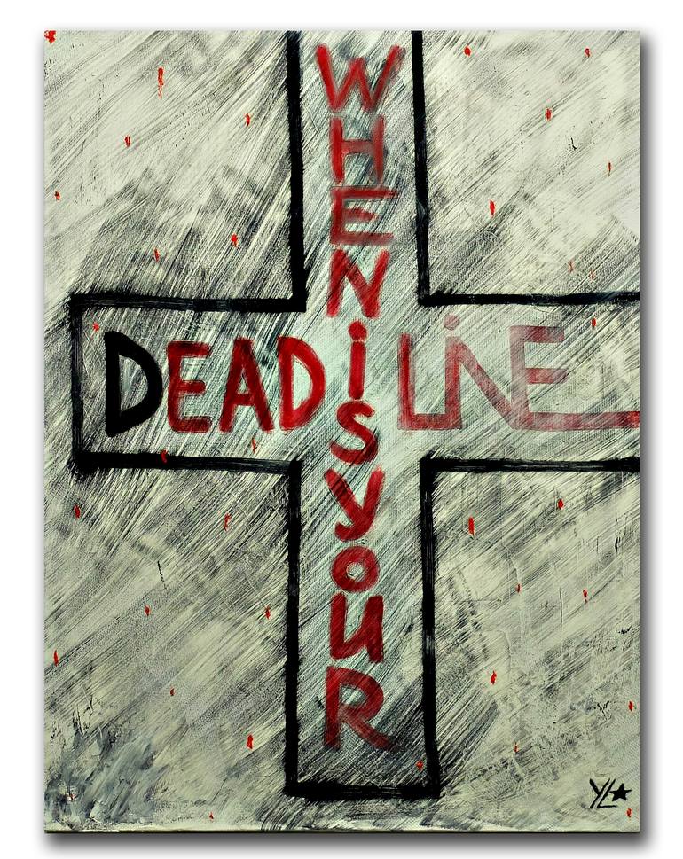 DEATH LINE Painting by Yulia Akbasheva | Saatchi Art