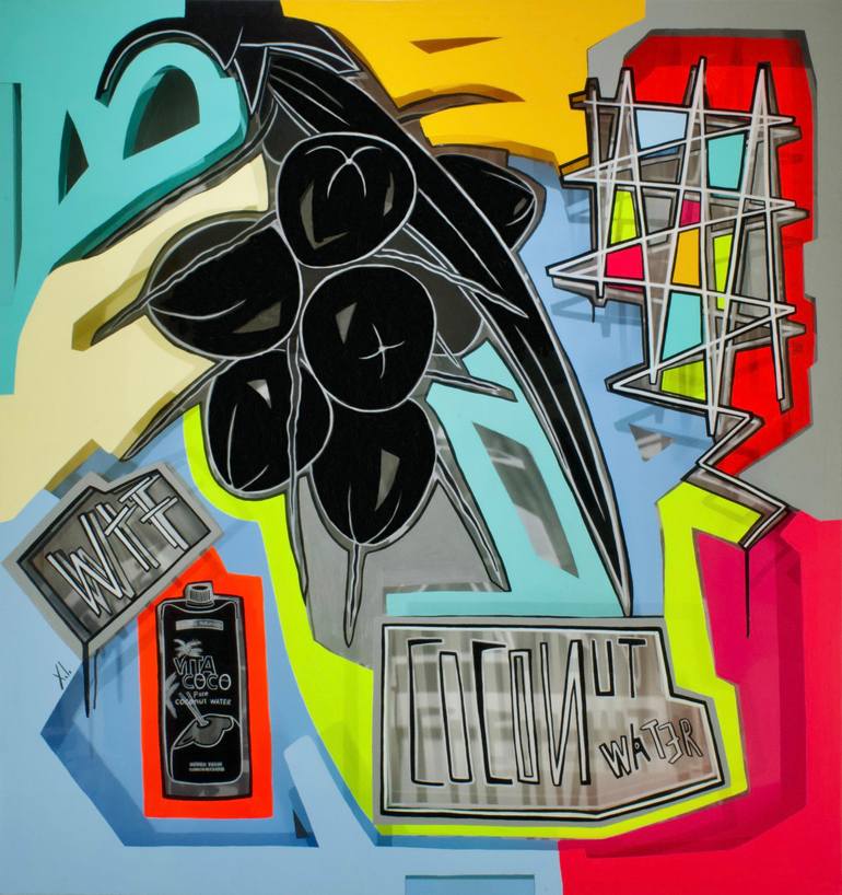 Coconut Water Painting by Xolo Cantillo | Saatchi Art