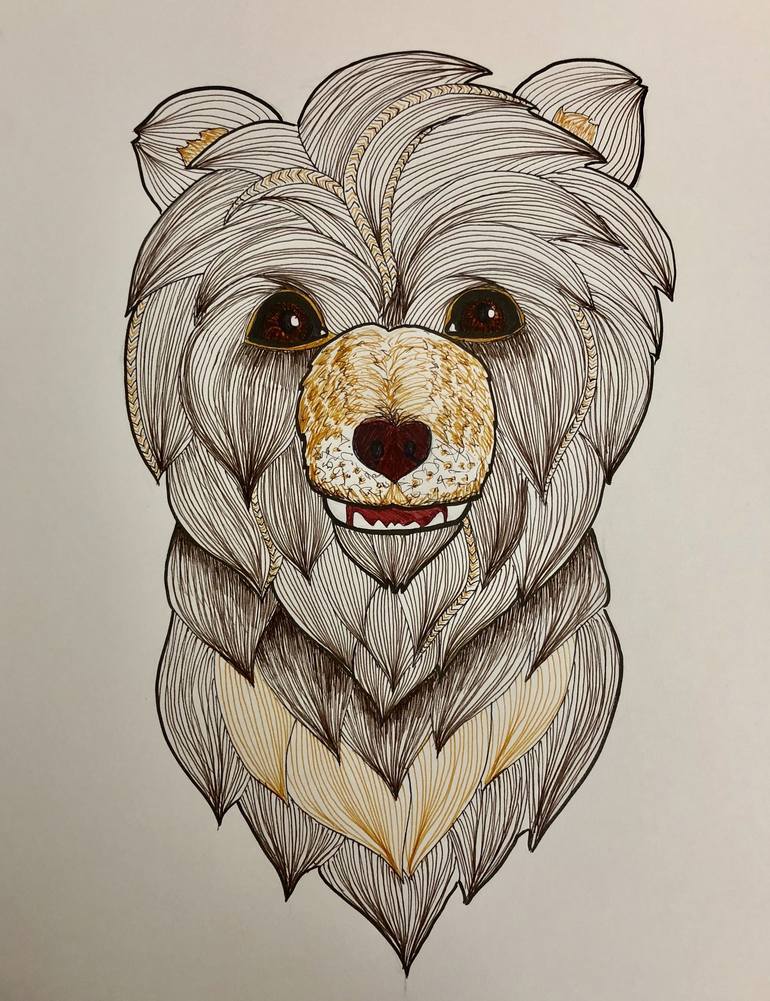 Asian Black Bear Drawing by Shari Nathan | Saatchi Art