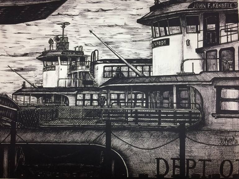Side by Side Drawing by Michael Kelsch | Saatchi Art