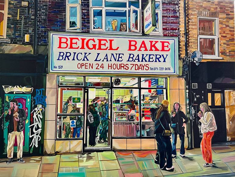 Beigel Bake - 11pm Painting by Emilia Chubb | Saatchi Art