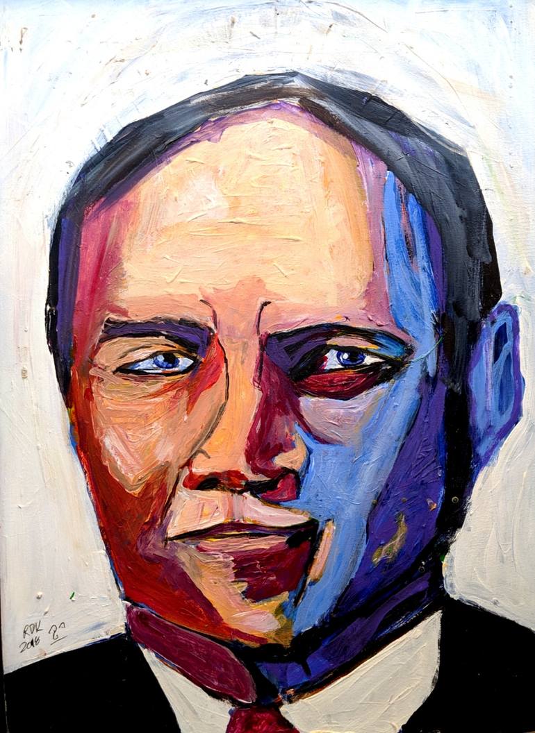 Gerald Ford Painting by Ron Kammer | Saatchi Art