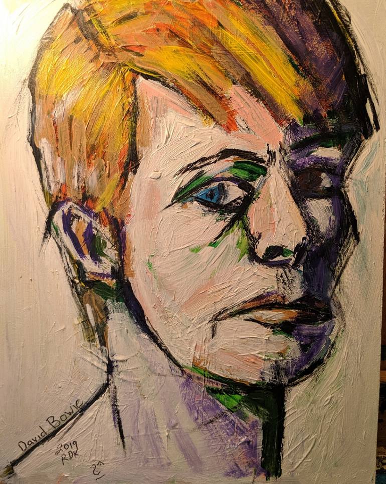 David Bowie Painting by Ron Kammer | Saatchi Art