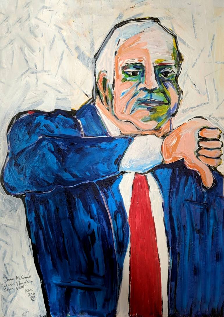 The Iconic Vote by John McCain Painting by Ron Kammer | Saatchi Art