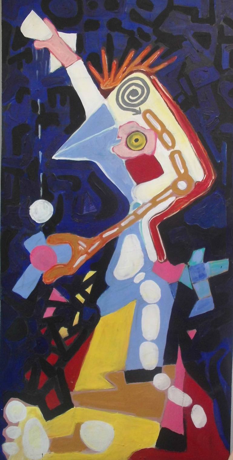 Sir Isaac Newton Chicken Painting by Ron Kammer | Saatchi Art