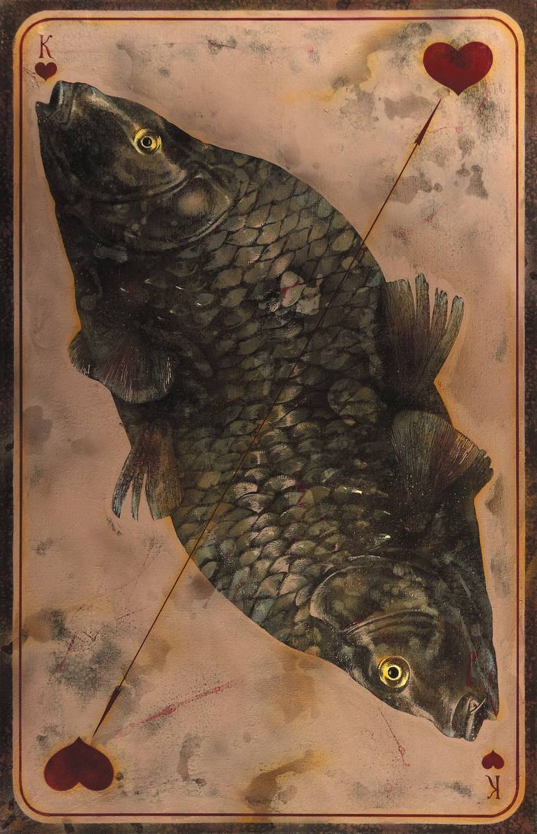 Mirror Carp. Painting by Andrei Piatkevich | Saatchi Art