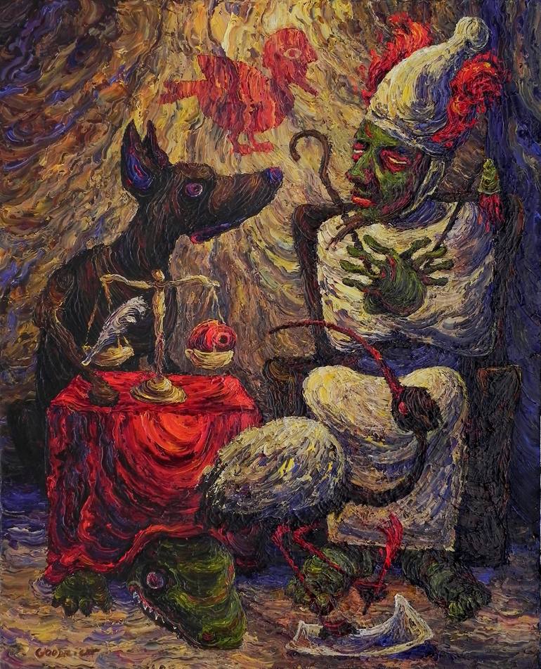 Weighing of the Heart Painting by David Goodrich | Saatchi Art