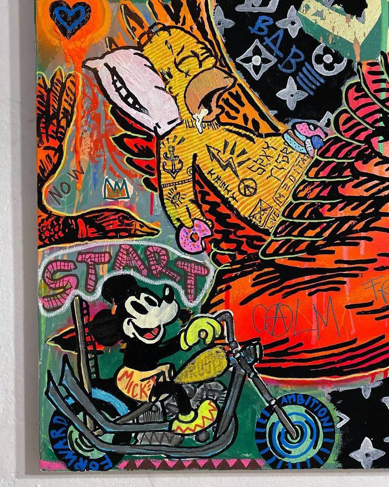 Leaving Ducks - Gorgon Medusa Painting by Tadas Sokolovas | Saatchi Art